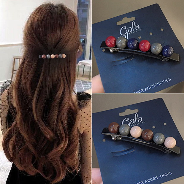Korean simple spring clip back of head hair clip top clip ponytail clip ...