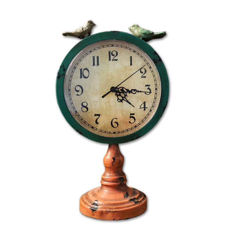 Time Machine European Style Retro Table Clock - Wrought Iron Living ...