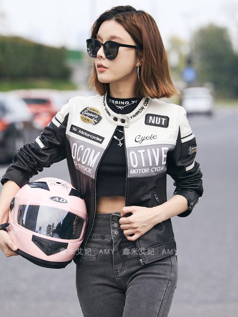 Spring and Autumn New Style Harley Motorcycle Sheepskin Slim Fit ...