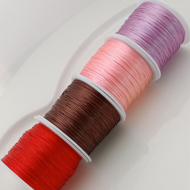 Crystal elastic line elastic rubber band line bracelet play Buddhist ...