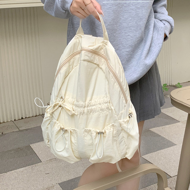 Japanese ins backpack new large capacity school bag cute drawstring ...