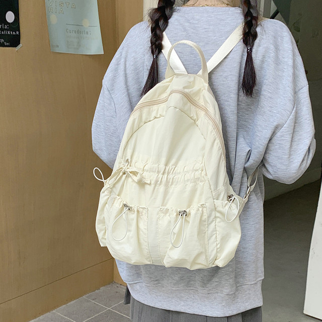 Japanese ins backpack new large capacity school bag cute drawstring ...