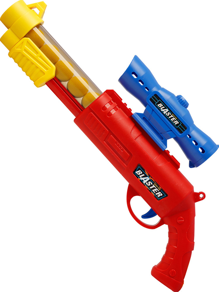Foam Ball Launcher Rifle - Manual Air Pressure Gun Toy