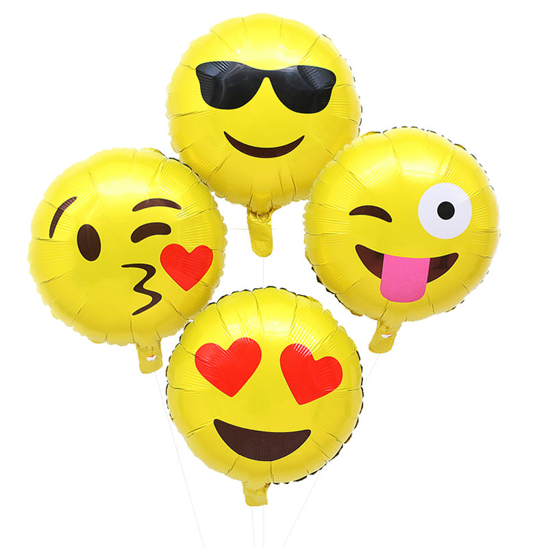 Angel Fly Yellow Smiley Face Foil Balloons - Birthday & Party Decorations