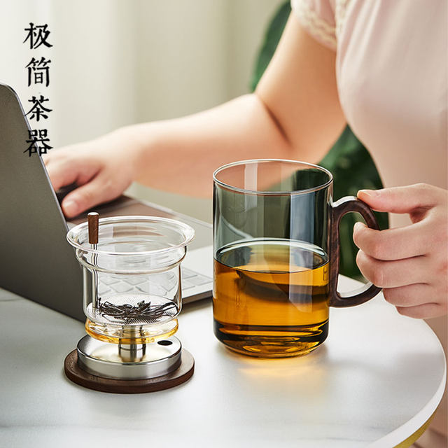 High-end personal tea drinking removable and washable elegant cup ...