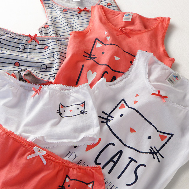 Thin new summer clothes for girls and boys, vests and boxers, medium ...