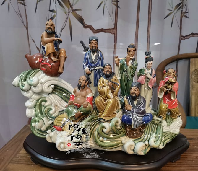 Ceramic Crafts Shiwan doll Eight Immortal Mythicals