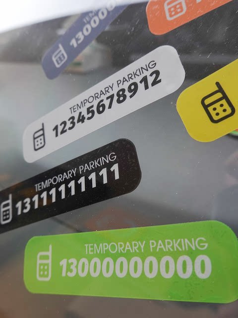 Colorful simple phone number interior decoration supplies car transfer ...