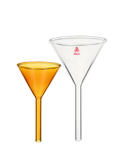 Sanaisi high borosilicate triangular funnel glass short long neck ...