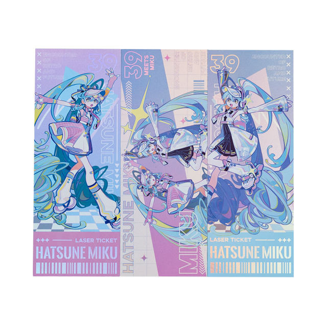 Hatsune Miku Mirror Retro and Future Laser Ticket Set Miku two ...