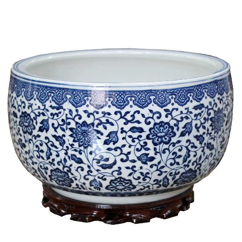 Jingdezhen's Classic Twisted Lotus Antique Porcelain Vat - Porcelain ...