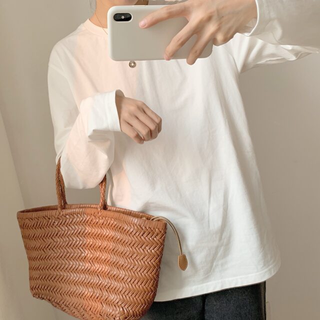 Freshtaro Spring and Autumn Bottom Variable Top Simple Round Round Neck ...
