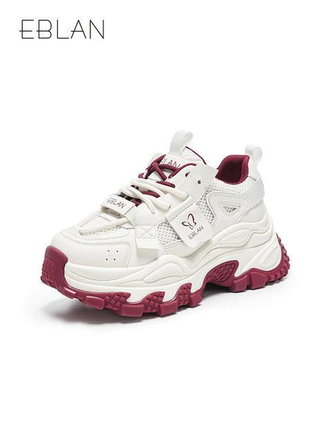 EBLAN/Yiban Dad Shoes Women's 2025 Spring New Versatile Thick Sole ...