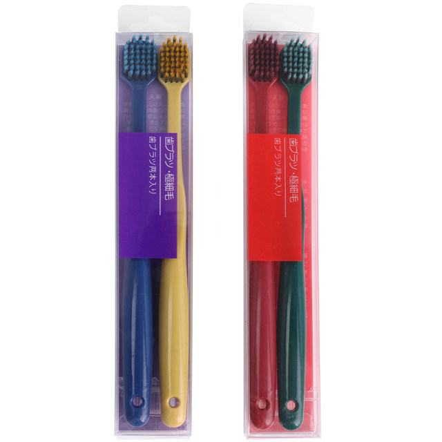 10 packs of Japanese wide-head toothbrush soft bristles adult family ...