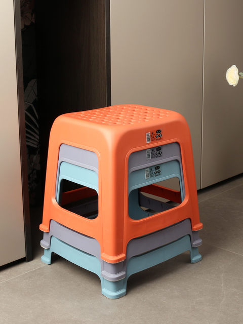 Thick plastic stool Household adult living room Table, chair, high ...