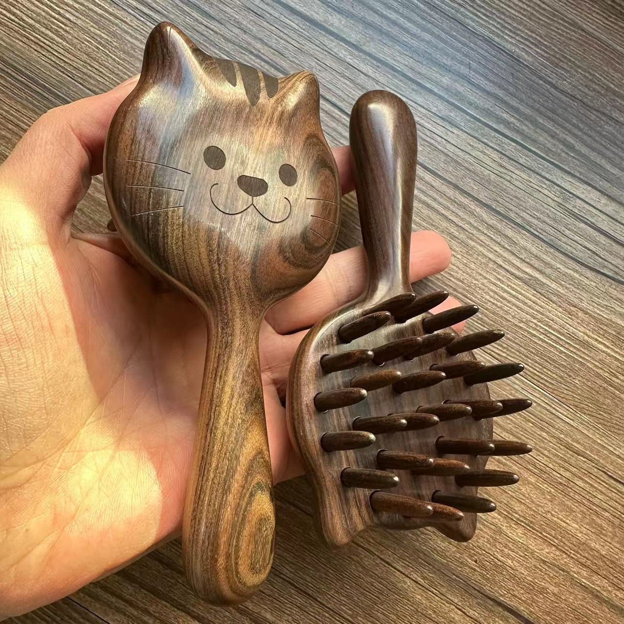 Authentic rosewood and sandalwood comb for hair loss, body scraping ...