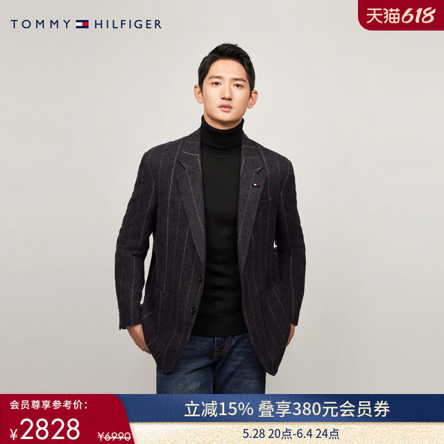 Tommy LARDINI Men's Wool Cashmere Blended Pin Stripes Business Handmade ...