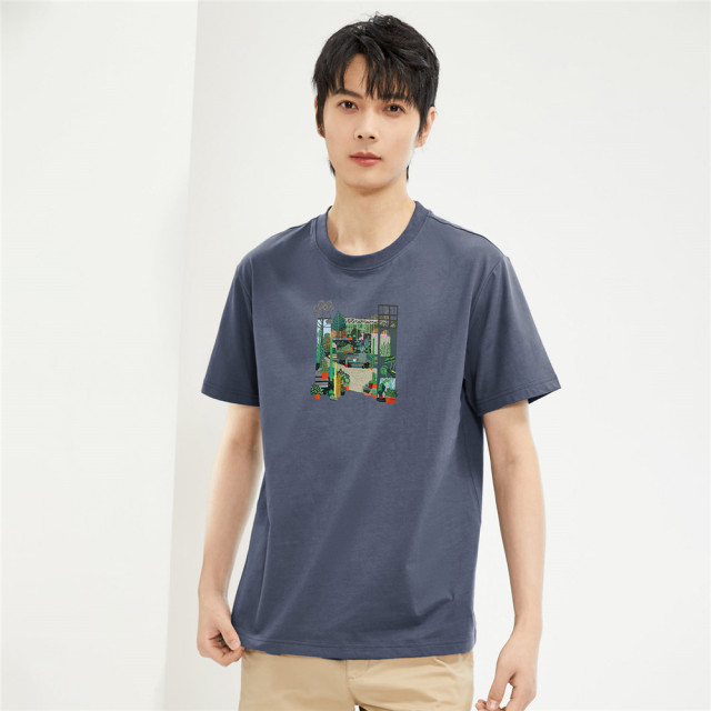 BSX men's T-shirt new pure cotton original casual pastoral style ...
