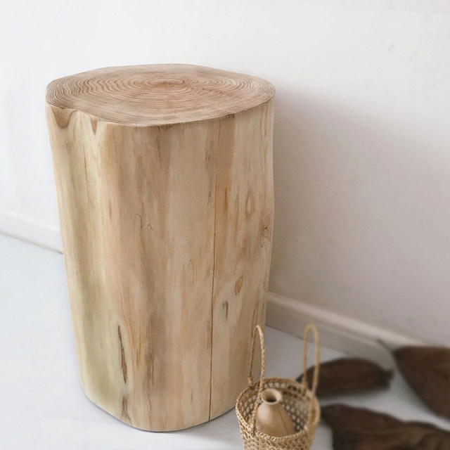 Nordic solid wood pier, tree pile, pile stool, shoe replacement stool ...