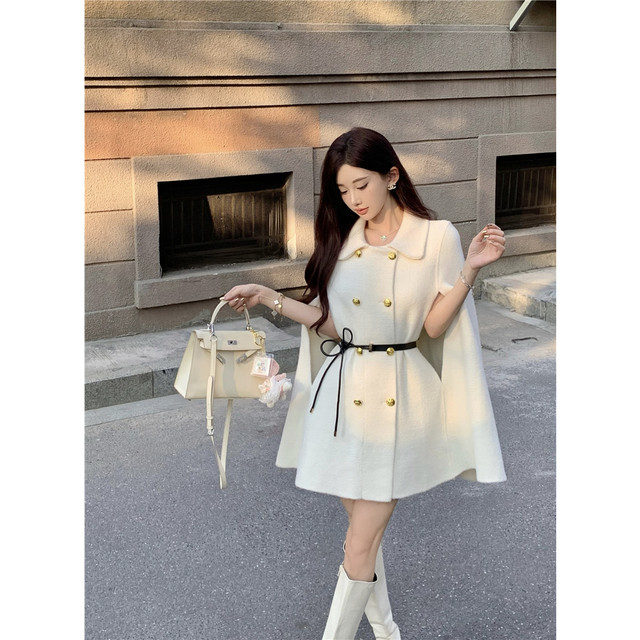 2024 new women's Korean chaebol cloak fashion trend versatile slim slim ...