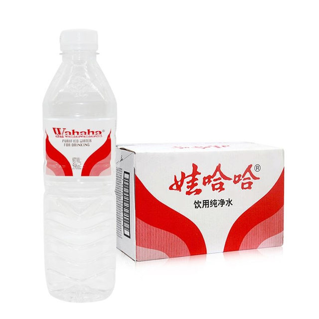 Wahaha purified water 596ml/bottle Wahaha drinking purified water large bottle Wahaha drinking ...