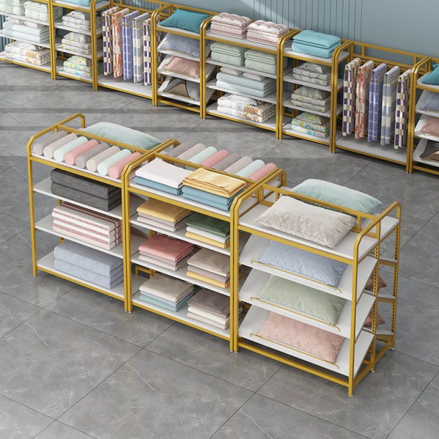 Home textile store shelf display rack wedding four-piece pillow core ...