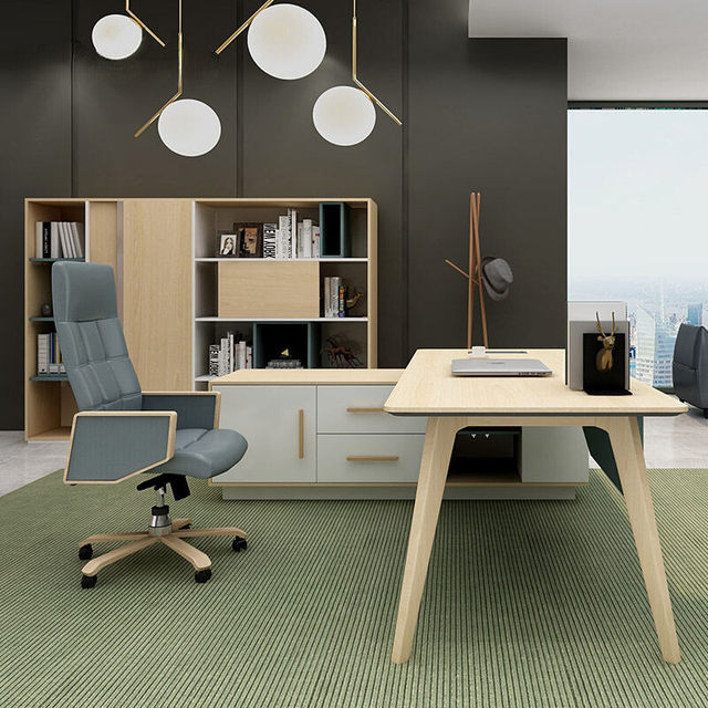 Office furniture light luxury president desk modern simple boss desk ...