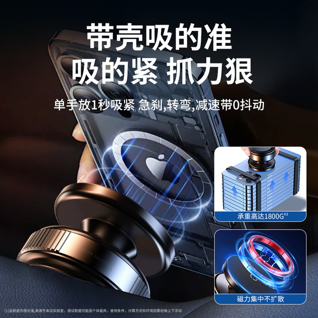 Car mobile phone bracket Vacuum adsorption magnetic suction car center ...