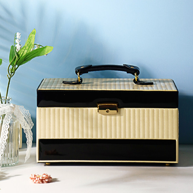 Password lock jewelry box European princess Korean wooden lock retro ...