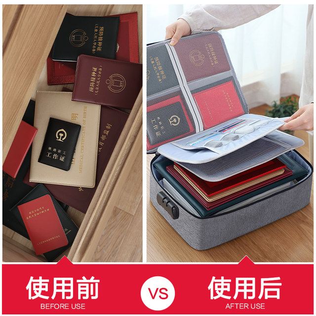 Document storage package box household artifact family certificate real ...
