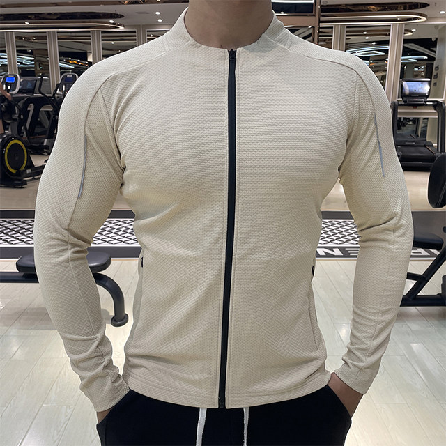 Autumn new hooded sports jacket men's slim-fit stand-up collar jacket ...