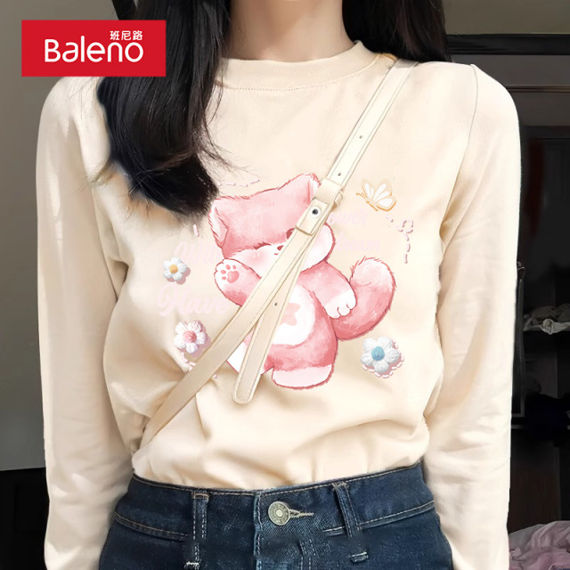Benny long -sleeved T -shirt female early autumn wearing 2024 new tide ...