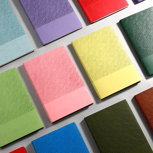 Business soft leather notebook, thickened work notepad, high-end retro ...