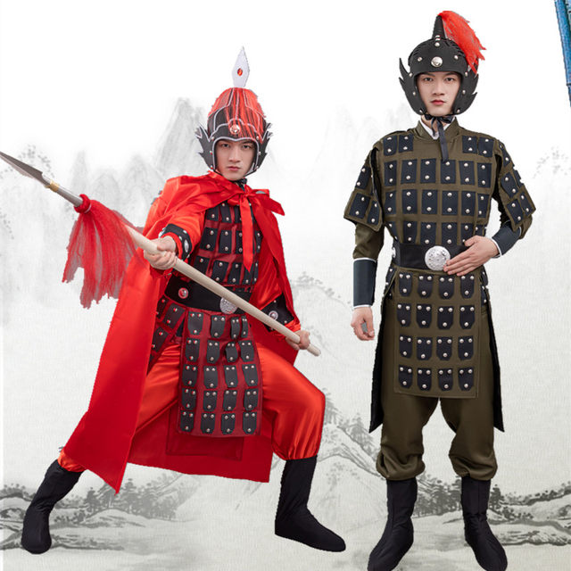 Qin and Han Film and Television Drama Marshal Battle Robe Armor Three ...