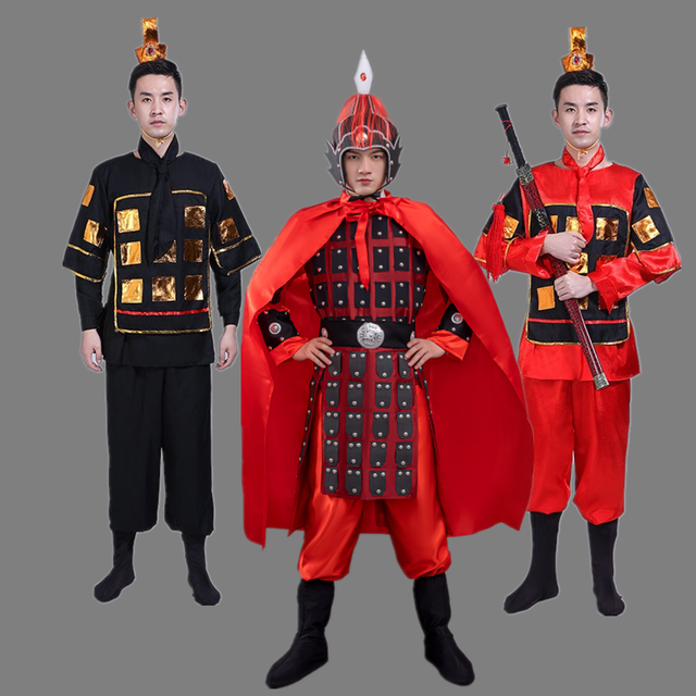 Qin and Han Film and Television Drama Marshal Battle Robe Armor Three ...