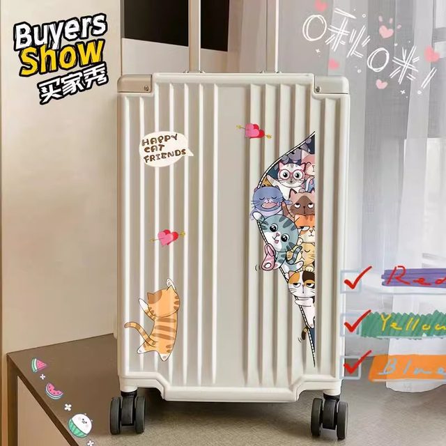 Meng kitten luggage sticker high -level sensor ins, waterproof no glue ...