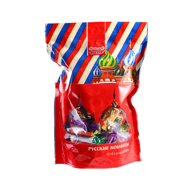 Russian imported mixed bulk milk chocolate wafer candy 2Jin [Jin equals ...