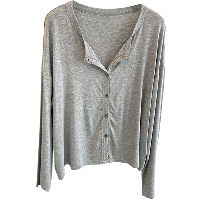 Ningbojia. Soft modal solid color buttoned cardigan for women spring ...