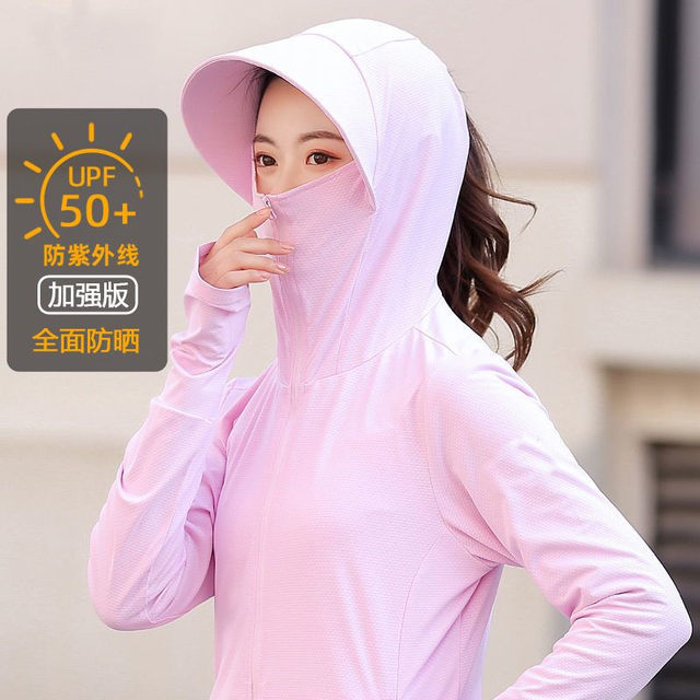 Ice Silk Sun Protection Clothing Women's Long Sleeve Anti-UV Summer ...