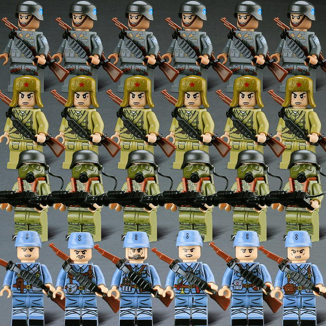 World War II military building blocks and figures Eighth Route Army ...
