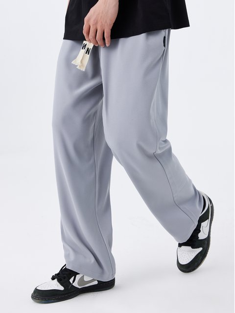 Npc Trendy Drawstring Drape Straight-Leg Breathable Long Pants Summer ...