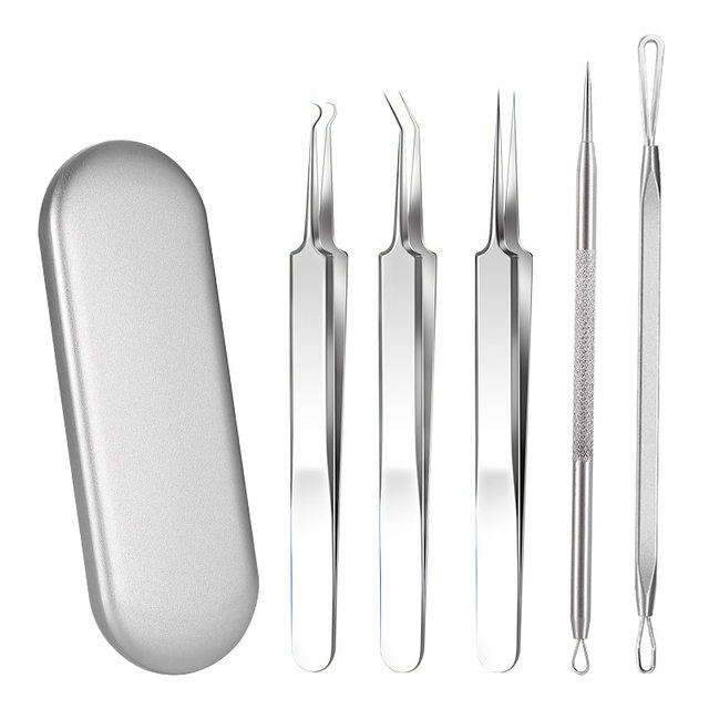 Stainless steel acne needle set acne clip cell clip pick acne squeeze ...