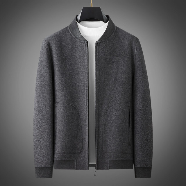 Autumn and winter high-end warm double-sided woolen casual wool jacket ...