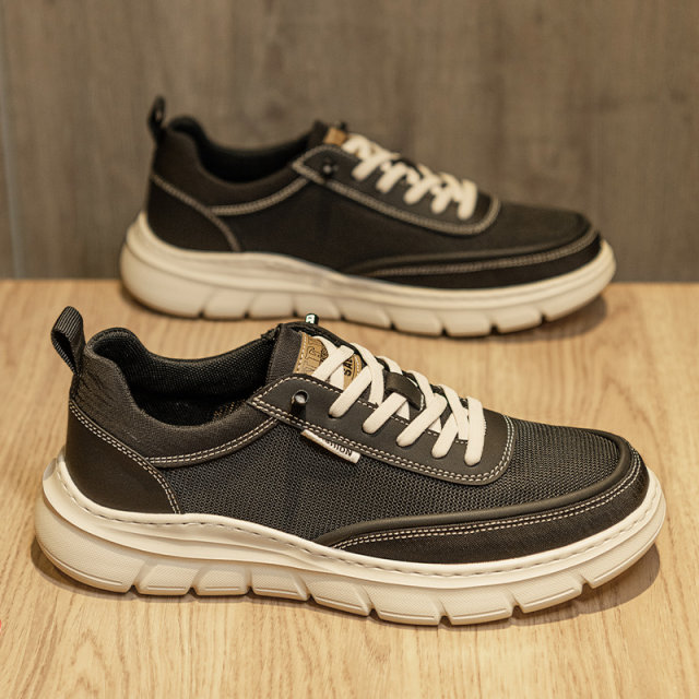 Men's shoes with no laces, mesh, summer breathable thin mesh shoes ...