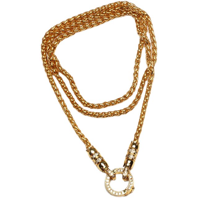 Thai style large copper gold-plated universal buckle titanium steel ...