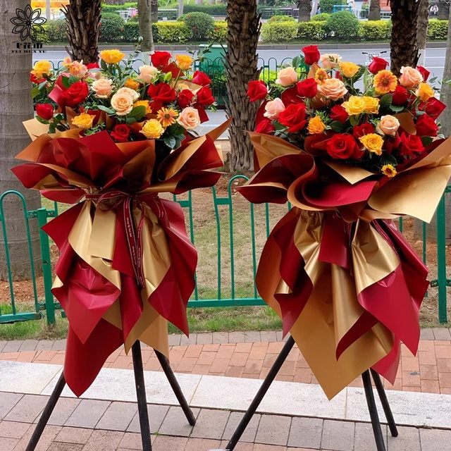 Gilt paper Ouya paper waterproof opening flower basket flower wrapping ...