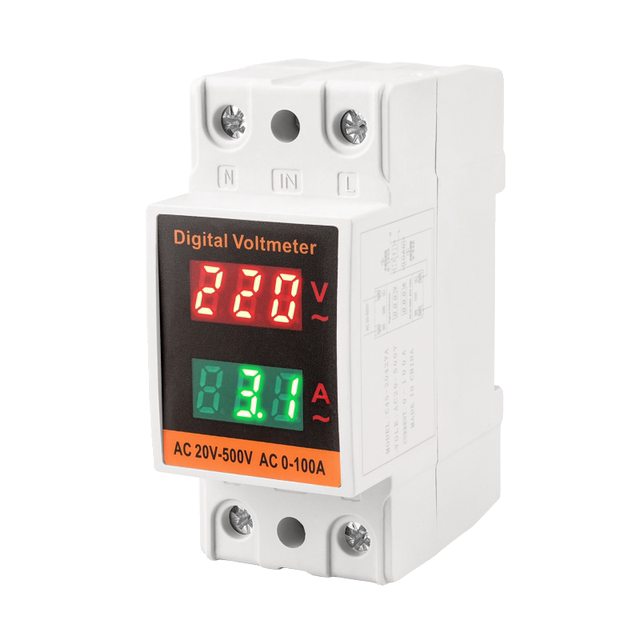 AC digital display current and voltage meter 220V dual display ...
