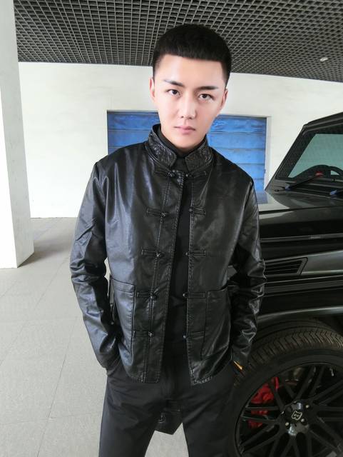 2023 autumn and winter European men's mounted plus thickened bright ...