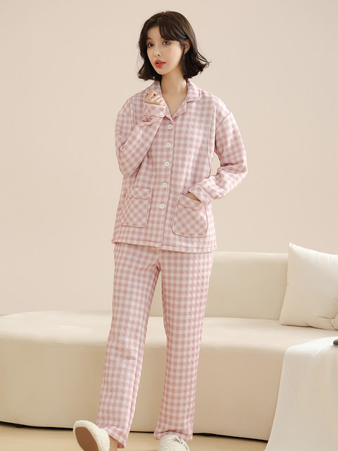 Langsha pregnant woman pajamas spring autumn, pure cotton and cotton ...