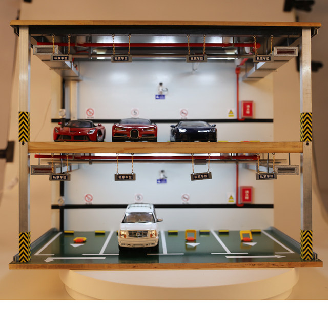 1:24 Scale Car Model Display Storage Cabinet, Simulated Garage Parking ...